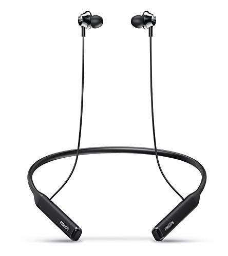 Philips Bluetooth Neckband Headphones, Wireless Earbuds IPX5 Waterproof Sport Earphones, Lightweight, Deep Bass with Vibration Call Alert Neckband