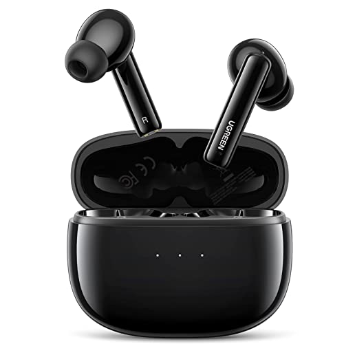 UGREEN HiTune T3 Active Noise Cancelling Wireless Earbuds Bluetooth 5.2, AI-Enhanced Clear Calls Bluetooth Earbuds with mic, Transparency Mode, 10mm Drivers with Bass Boost, HiFi Sound,Fast Pair-Black