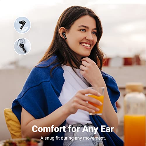 UGREEN HiTune T3 Active Noise Cancelling Wireless Earbuds Bluetooth 5.2, AI-Enhanced Clear Calls Bluetooth Earbuds with mic, Transparency Mode, 10mm Drivers with Bass Boost, HiFi Sound,Fast Pair-Black