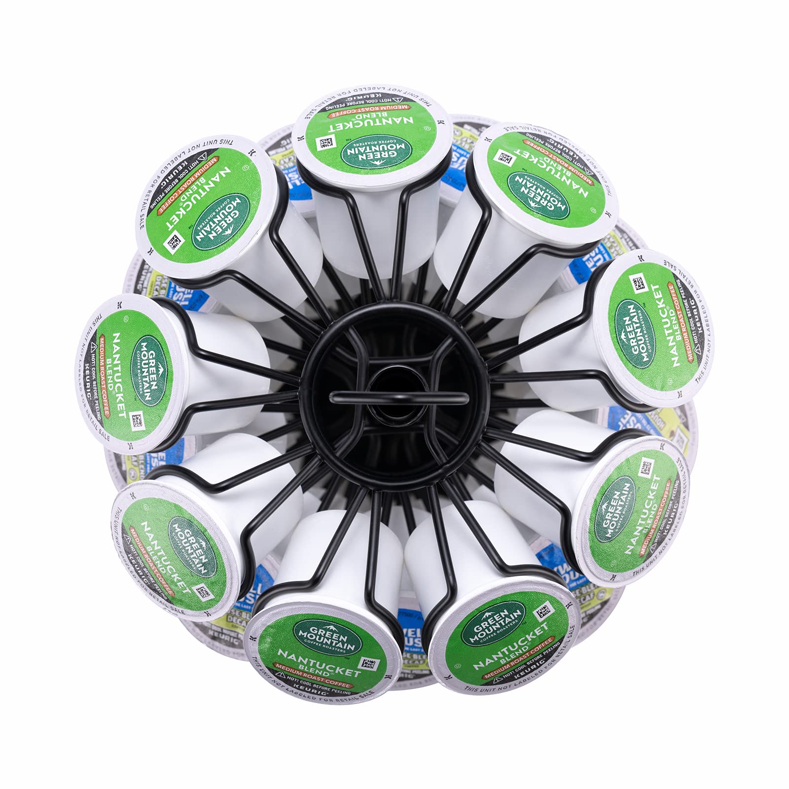 Rice rat K-Cup Storage Coffee Capsules Pod Holder Carousel Capsule Display Storage for k-cup（45 pods-5 tiers）