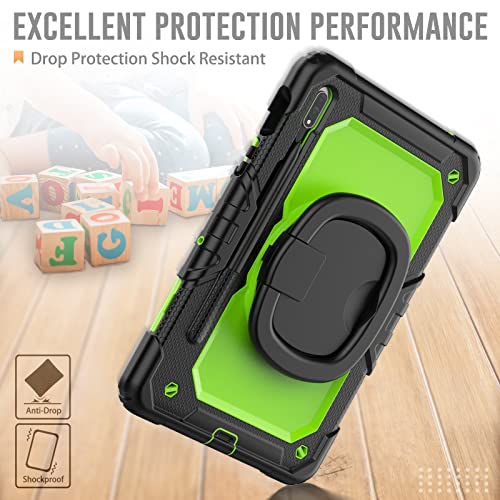 Tablet PC Case Heavy Duty Shockproof TPU Case Compatible with Samsung Galaxy Tab S7 11 inch T870/T875 (2020)/Tab S8 X700/X706 (2022) Kids Case,360 Degree Rotating Handle Stand Bracket W Screen Protect