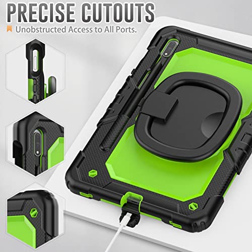 Tablet PC Case Heavy Duty Shockproof TPU Case Compatible with Samsung Galaxy Tab S7 11 inch T870/T875 (2020)/Tab S8 X700/X706 (2022) Kids Case,360 Degree Rotating Handle Stand Bracket W Screen Protect