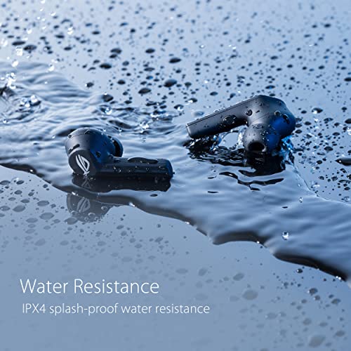 ASUS ROG Cetra True Wireless Gaming Headphones (Low-Latency Bluetooth Earbuds, Active Noise Cancelation, 27-Hour Battery Life, IPX4 Water Resistance, Wireless Charging)- Black