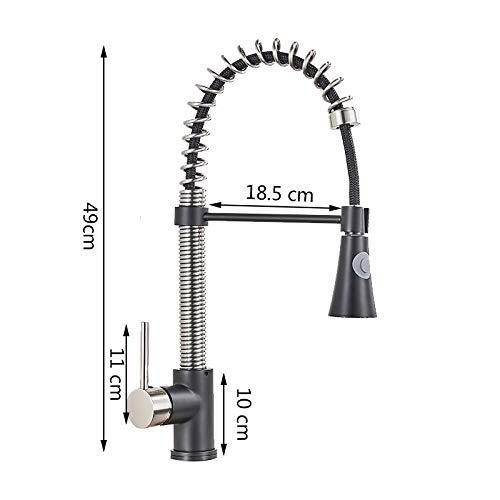 Kitchen Sink Faucet for Bar Farmhouse Commercial, Touch Sensor Kitchen Faucet, Black Brushed Pull Out Kitchen Mixer Faucets, Swivel Smart Sensor Stream Spray Mode Mixer Taps