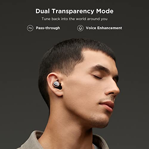 1MORE EVO Noise Cancelling Earbuds, Audiophile Headphones with Dual Drivers, Adaptive ANC, Bluetooth Headphones, HiFi Sound, LDAC, Hi-Res Audio, 6 Mics, 28H Playtime, Wireless Charging, Black