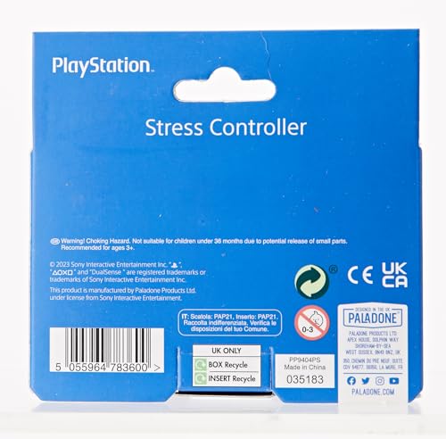 Paladone PlayStation Controller Stress Ball | Finger Exercise & Stress Relief Toy | Gift for Gamers for Home or Office