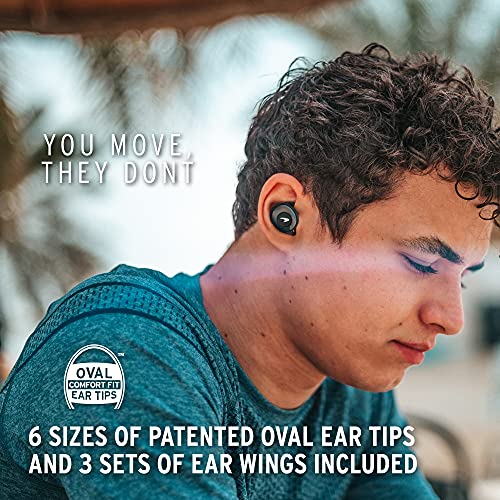 Klipsch T5 II True Wireless Sport Earphones McLaren Edition with Dust/Waterproof Case & Earbuds, Best Fitting Ear Tips, Ear Wings, 32 Hours of Battery Life, & Wireless Charging Case