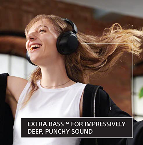 Sony WH-XB910N EXTRA BASS Noise Cancelling Headphones, Wireless Bluetooth Over the Ear Headset with Microphone and Alexa Voice Control (Renewed)