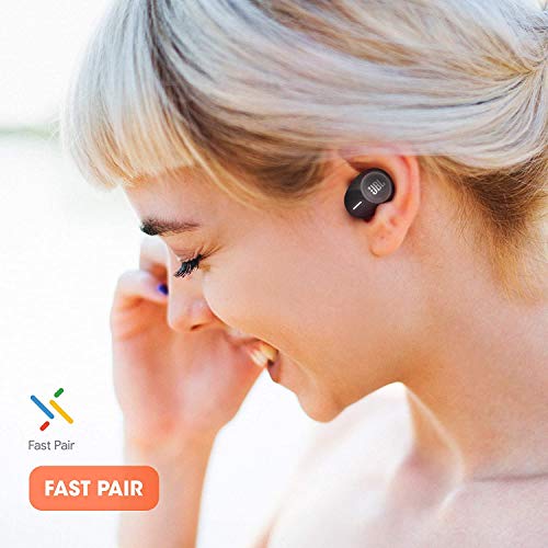 JBL Tune 125TWS True Wireless in-Ear Headphones - JBL Pure Bass Sound, 32H Battery, Bluetooth, Fast Pair, Comfortable, Wireless Calls, Music, Bundle with Deluxe Hardshell Case