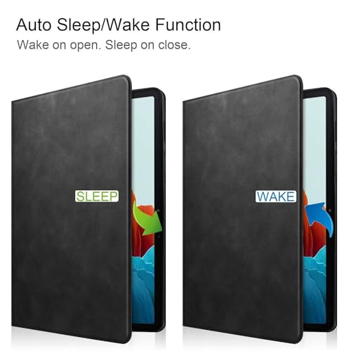 Case for Samsung Galaxy Tab S7 11-Inch 2020 Release Model (SM-T870/875) Smart Slim Tri-Fold Tablet TPU Leather Cover With Auto Wake/Sleep for Samsung Galaxy Tab S7 Cover (Black)
