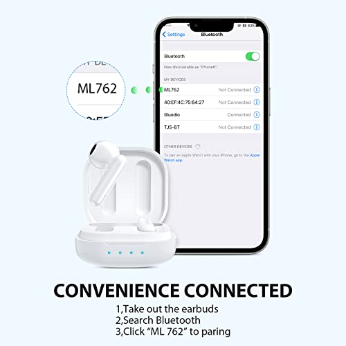 Wireless Earbuds for iPhone 14 Pro Max,Bluetooth Earbuds with Volume Control Microphone Touch Control HiFi Stereo Wireless Earphone for Oneplus 11 10T Pixel 7 Pro Galaxy S23 S22 Ultra S21 S20 Fe