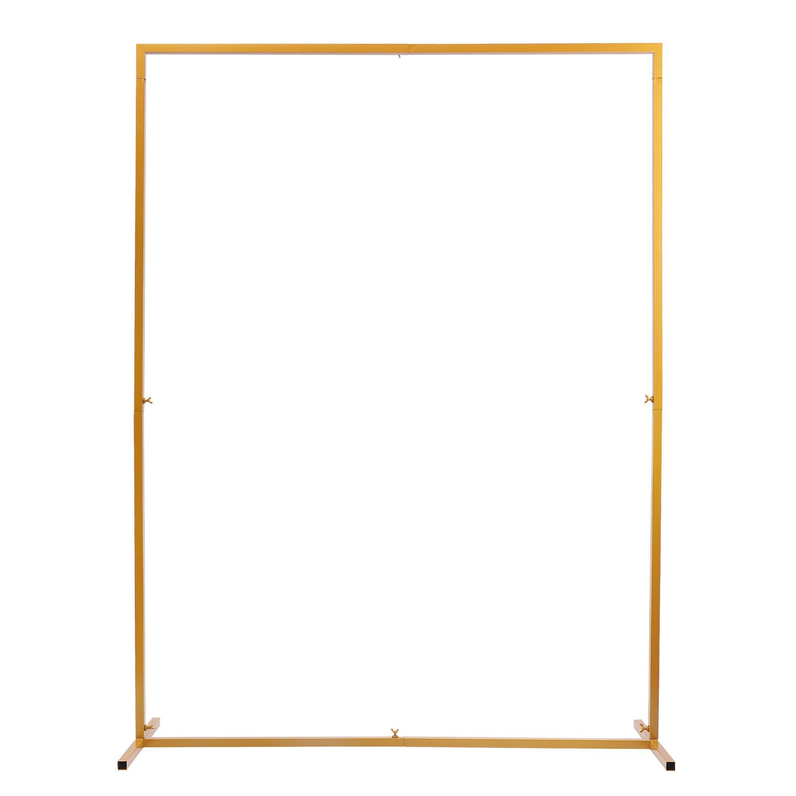 Gold Wedding Arch Backdrop Stand, 6.6FT x 4.9FT Garden Balloon Arch Rack, Square Balloon Backdrop Frame, Metal Wedding Arches, Rectangular Balloon Arch Stand, for Wedding, Ceremony, Anniversary, Party