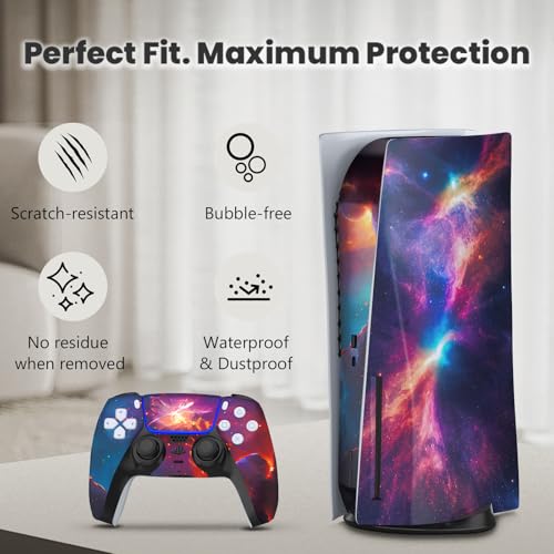 Toxxos Console and Controller Skins Cover for PS5 - Full Set of Red and Black Spider Skins