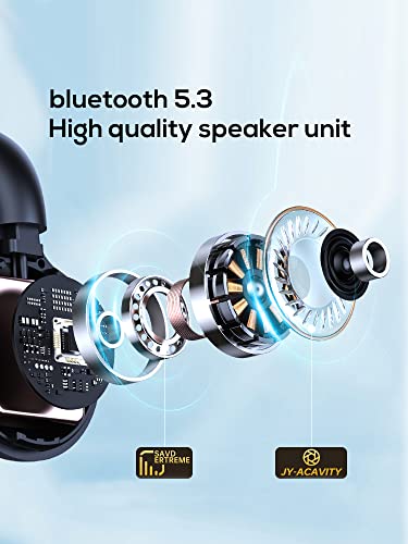 Wireless Ear-Clip Bone Conduction Headphones Bluetooth 5.3, Open Ear Clip on Earbuds,Waterproof Painless Mini Sport Earring Earphone, HiFi Quality/Long Battery Life