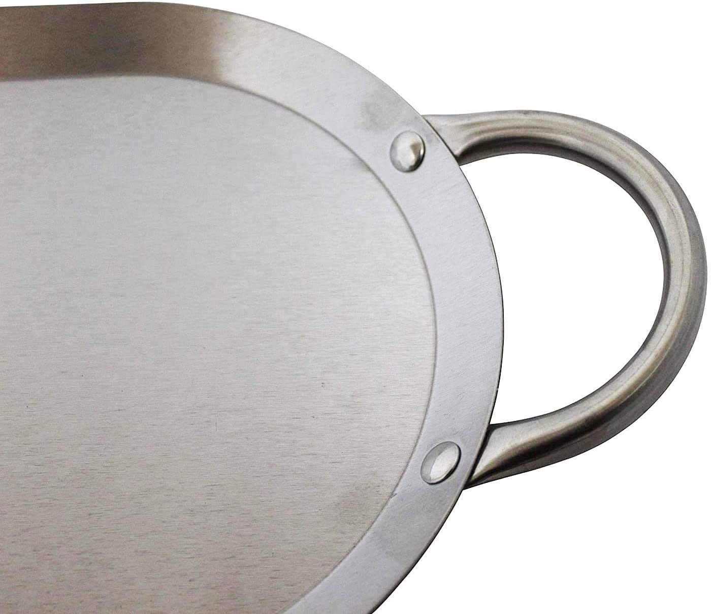 Imusa - L300-40512 IMUSA USA 17" Stainless Steel Oval Comal, Silver