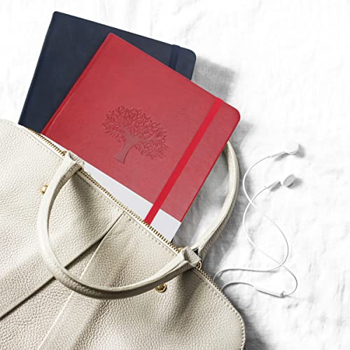 Ruled Journals Notebooks,WERTIOO Leather Diary Hardcover Classic Writing Notebook A5 160 Pages 100 gsm Thick Paper Business Gift for Men Women