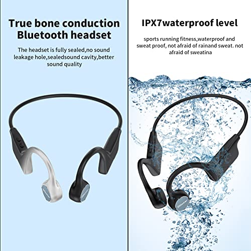 Bone Conduction Headphones,Bluetooth 5.3 Headphones with Built-in mic,Wireless Open-Ear Headphones, IPX7 Waterproof Sport Headset for Running Cycling Workout Gym,New in 2022(Black)