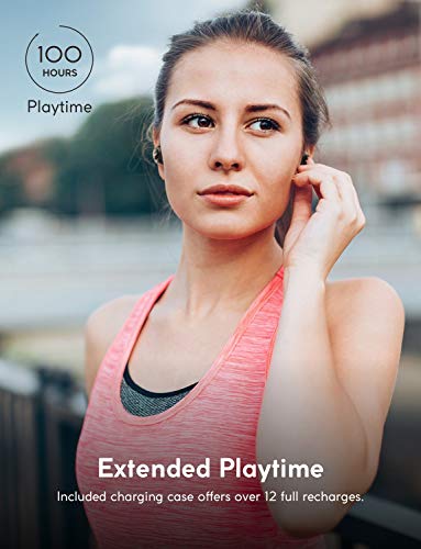 True Wireless Headphones, ZOLO Liberty [Upgraded] 8-Hour Playtime (100 Hours with Charging Case), Bluetooth 5 Bluetooth Earbuds with Graphene Driver Technology, IPX5 Sweatproof, Handsfree Stereo Calls