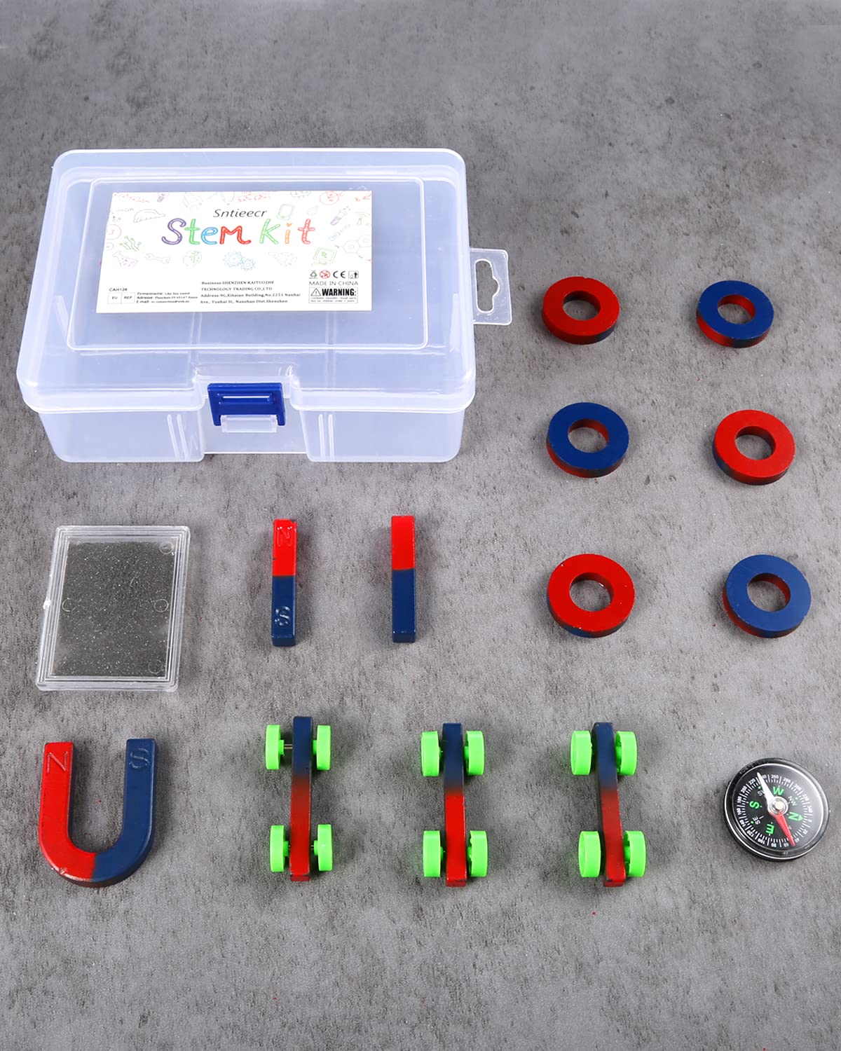 Sntieecr Labs Junior Science Magnetism Set for Experiment Education, Science Experiment Tool Physics Educational Toys for Kids Teen