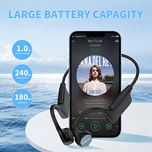 Bone Conduction Headphones,Bluetooth 5.3 Headphones with Built-in mic,Wireless Open-Ear Headphones, IPX7 Waterproof Sport Headset for Running Cycling Workout Gym,New in 2022(Black)