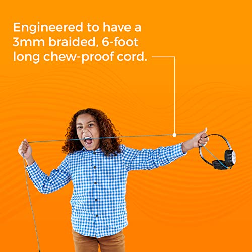 Gumdrop DropTech B1 Headset Over-Ear Headphones for Kids w/Boom Mic, 3.5 mm Chew Proof Cord for K-12, Students & Classroom (Drop Tested, Comfortable, Lightweight, Rugged, Easy Cleaning) - Blue