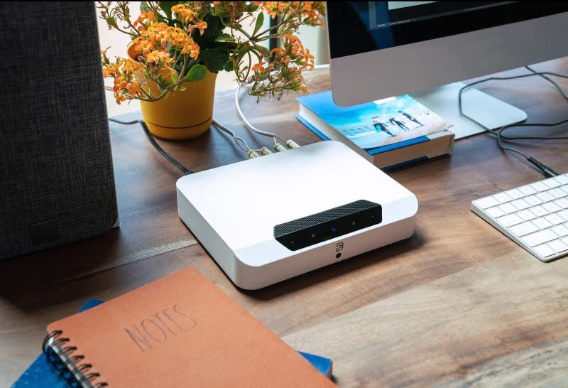 Bluesound POWERNODE Edge Compact Wireless Multi-Room High Resolution Music Streaming Amplifier - White