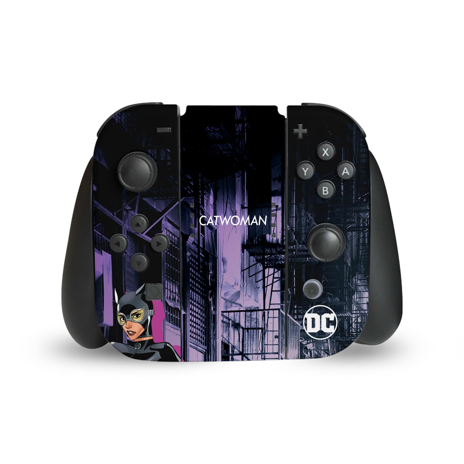 Head Case Designs Officially Licensed DC Women Core Catwoman Compositions Vinyl Sticker Gaming Skin Decal Cover Compatible With Nintendo Switch Joy-Con Controller