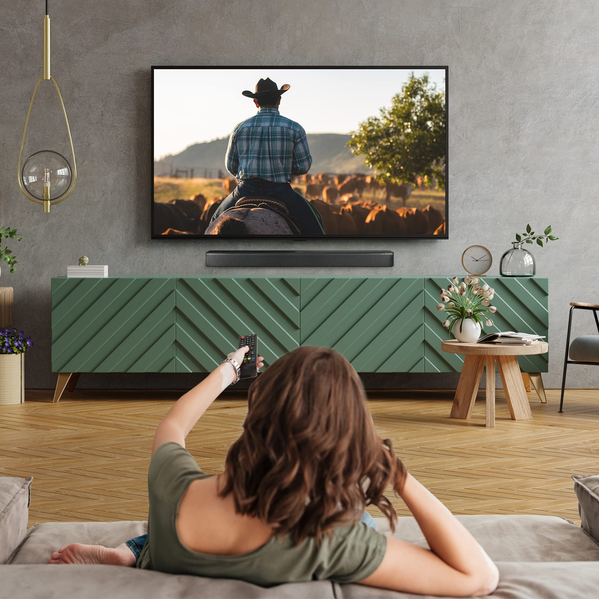 Universal Soundbar Wall Mount Bracket, Adjustable, Compatible with Most Brands, Includes All Mounting Hardware, Black