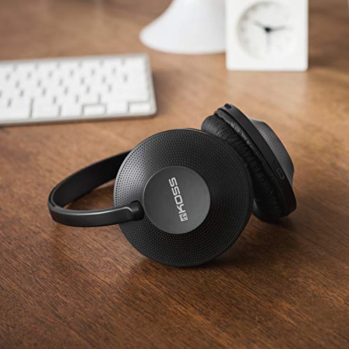 Koss KPH7 Wireless Bluetooth On-Ear Headphones, On-Board Controls with Microphone, Lightweight Portable Fold Flat Design for Compact Storage, Black