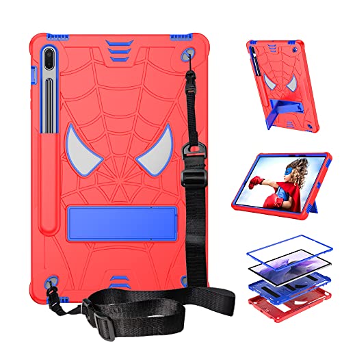Tablet PC Case Tablet Children's Case Compatible with Samsung Galaxy Tab S8 Plus/S7 Plus 12.4 Inch SM-X800/X806 SM-T970/T975,Protective Cover Shockproof and Resistant Case with Built-in Holder+Shoulde