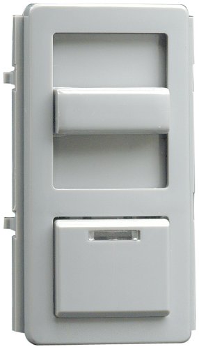 Leviton IP710-DLZ IllumaTech Slide Dimmer for LED 0-10V Power Supplies, 1200VA, 10A LED, 120/277 VAC, White w/Color Change Kits Included & IPKIT-G GY CLR Conv KIT Slider/Push BTN