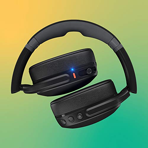 Skullcandy Crusher Evo Wireless Over-Ear Bluetooth Headphones for iPhone and Android with Mic / 40 Hour Battery Life / Extra Bass Tech / Best for Music, School, Workouts, and Gaming - Black