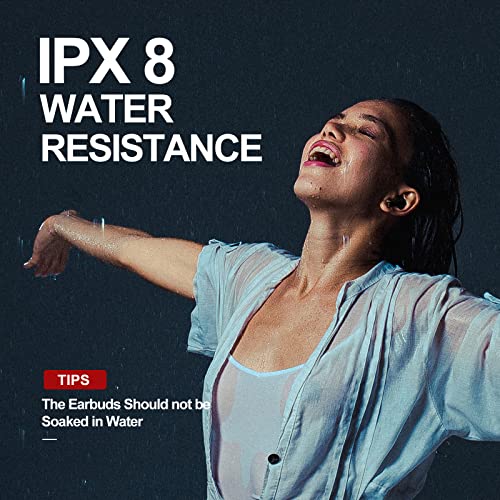 WMWYMX Wireless Earbuds, Active Noise Cancelling Headphones in-Ear Bluetooth Headsets with 4 Mics 30hrs Playtime Fast Charging Premium Sound for Sports IPX8 Waterproof Gaming/Sleeping Earphones