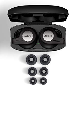 Jabra Elite Active 65t Earbuds – True Wireless Earbuds with Charging Case, Bluetooth Earbuds with a Secure Fit and Superior Sound, Long Battery Life and More (Renewed) (Titanium Black)