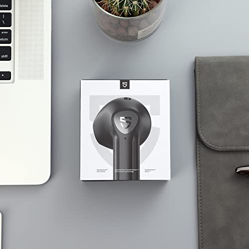 SoundPEATS Wireless Earbuds Bluetooth V5.2 Headphones with Qualcomm QCC3040 Wireless Earphones, TrueWireless Mirroring, 4-Mic Tech and cVc 8.0 Noise Cancellation, aptX Codec, Total 25 Hours - TrueAir2