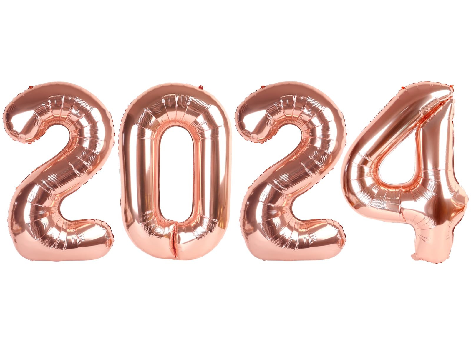 2024 New Years Decorations, 40 in 2024 Balloon Numbers, Nye Decorfor New Years Eve Party Supplies, Graduation Backdrop, Rose Gold