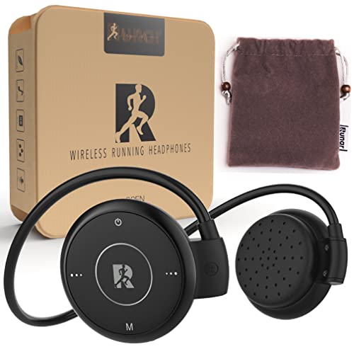 Running Headphones Designed by Runners - Wireless Bluetooth V5.0 Neckband Earphones for Sport Exercise Jogging Gym Workout Marathon Headphones for Running