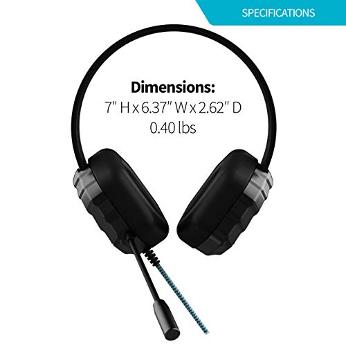 Gumdrop DropTech USB B2 Over-Ear Headphone with Built-in Mic Designed for K-12 Students, Teachers and Classrooms– Drop Tested, Rugged and Reliable for an Enhanced Educational Learning Experience–Black