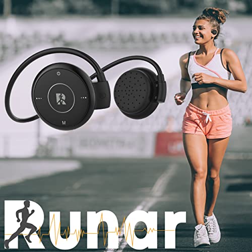 Running Headphones Designed by Runners - Wireless Bluetooth V5.0 Neckband Earphones for Sport Exercise Jogging Gym Workout Marathon Headphones for Running