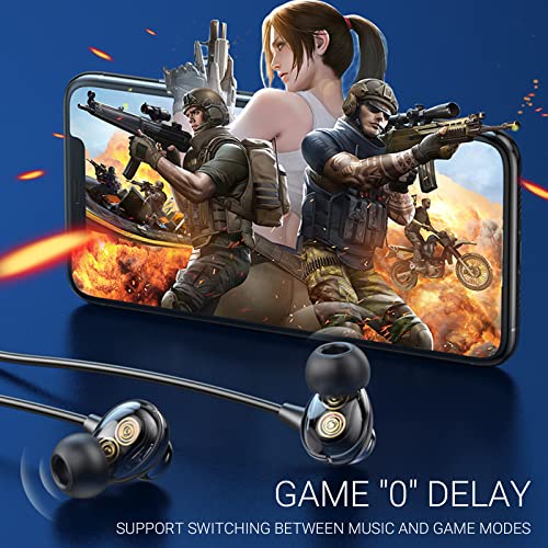 HURKEYE Bluetooth Headphones Neckband 100 Hours Extra Long Playback with Microphone Headset, 4 Speakers Heavy Bass Noise Reduction in Ear Wireless Earbuds Waterproof Running Workout (Black)