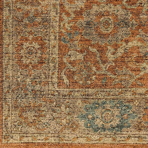 Hauteloom Dash Wool Living Room, Bedroom Area Rug - Traditional - Dark Red, Tan, Black - 8' x 10'