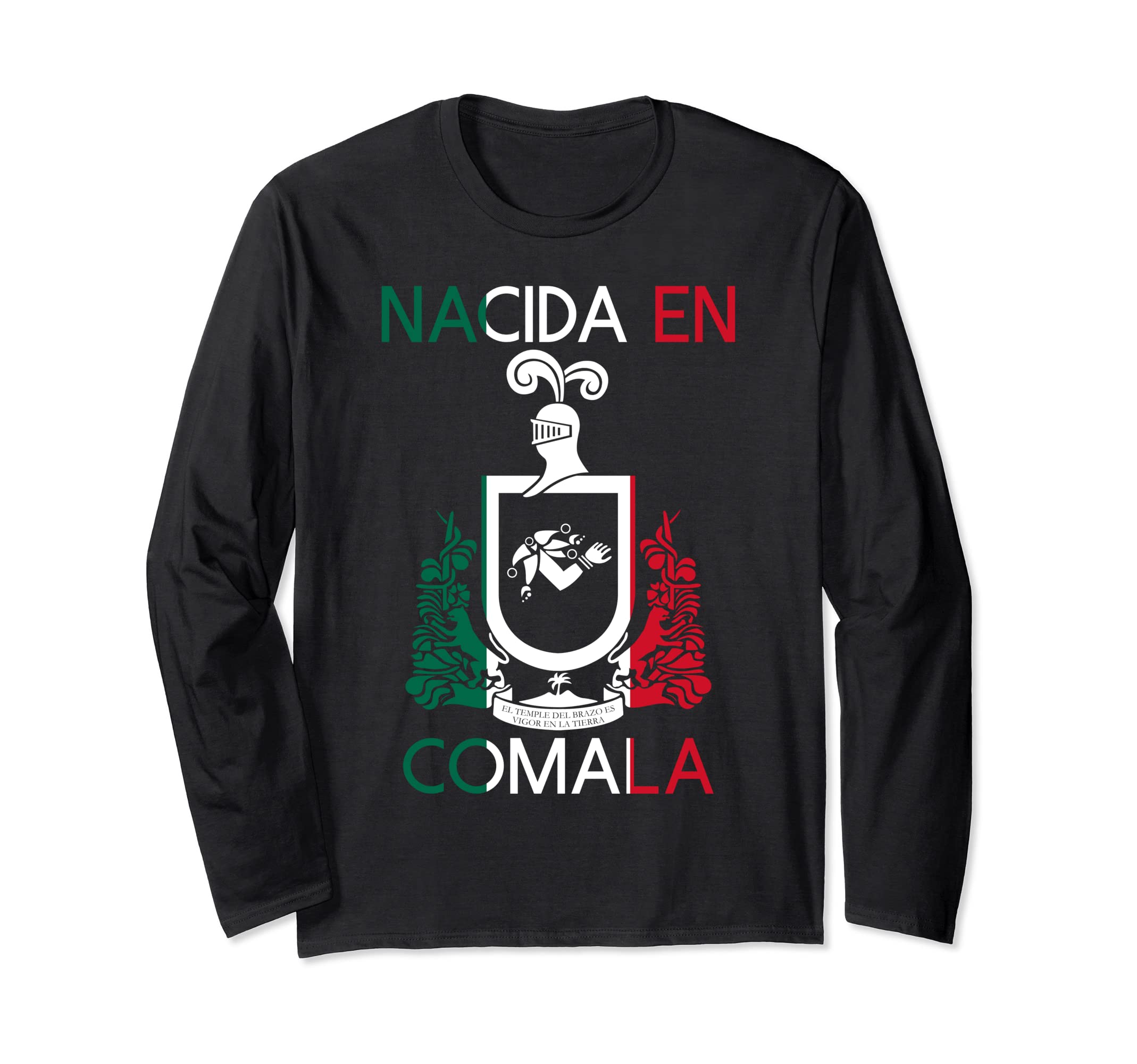 Comala Colima Estado De Mexico Escudo Eagle Aguila Long Sleeve T-Shirt