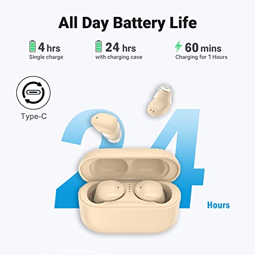 A.FORVI Sleep Earbuds Invisible Bluetooth Earbuds for Sleeping Smallest Sleep Buds Tiny Mini for Side Sleepers Wireless Hidden Headphones Small Discreet Bluetooth Earpiece with Charging Case
