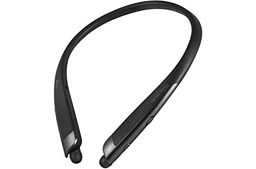 LG HBS-1120 Tone Platinum Se Bluetooth Wireless Retractable Stereo Headset with Google Assistant- Black - Retail Packaging, 2.3