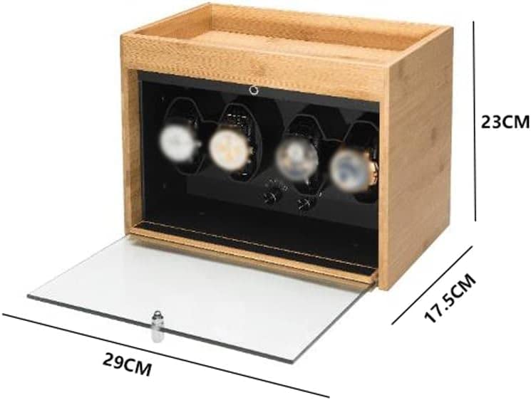 Watch Holder Watch Winder for 4 Automatic Watche Winder Watch Display Box Watch Case Watch Organizer (Color : Yellow) (Yellow)