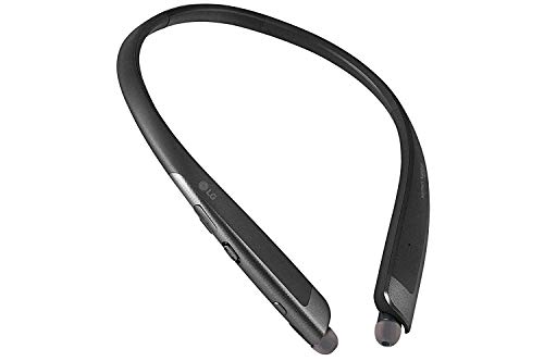 LG HBS-1120 Tone Platinum Se Bluetooth Wireless Retractable Stereo Headset with Google Assistant- Black - Retail Packaging, 2.3