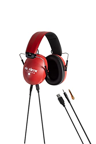 Vic Firth Bluetooth Isolation Headphones, Red (VXHP0012)