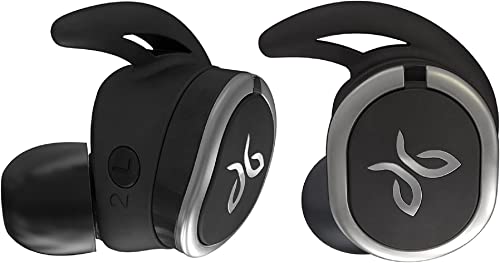 Jaybird RUN True Wireless Headphones for Running, Secure Fit, Sweat-Proof and Water Resistant, Custom Sound, 12 Hours In Your Pocket, Music + Calls (Jet) (Renewed)