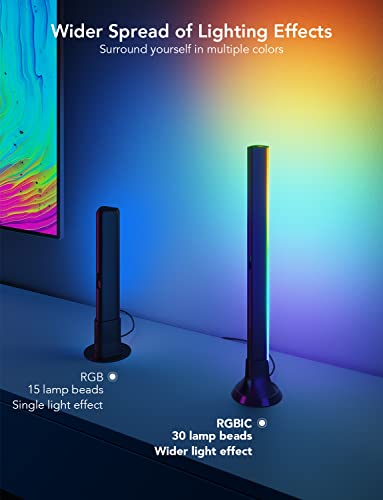 Govee RGBIC TV Light Bars, 15 Inches WiFi TV Backlight with Double Light Beads, Smart Light Bars with Multiple Placement Options Suitable for 45-70 inch TVs, Work with Alexa and Google Assistant