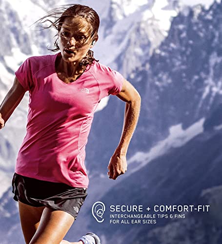 Jaybird RUN True Wireless Headphones for Running, Secure Fit, Sweat-Proof and Water Resistant, Custom Sound, 12 Hours In Your Pocket, Music + Calls (Jet) (Renewed)
